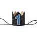 Miniature 1st birthday crown headband black and navy blue - Etsy 日本