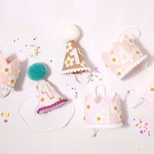 Groovy Medium Birthday Crown Two Groovy Birthday Retro Daisy Flower ...