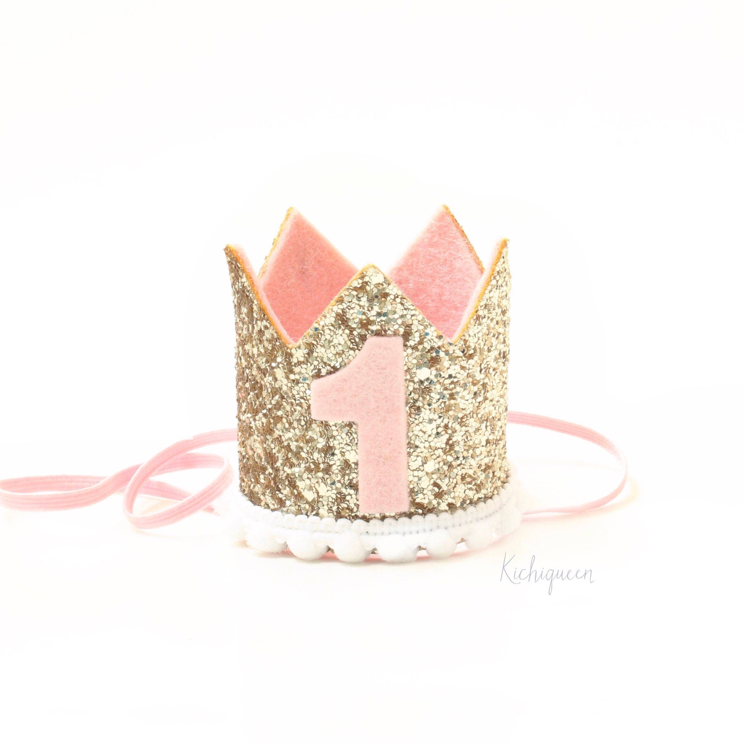 Miniature Birthday Baby Girl Crown Blush 1st Birthday Crown | Etsy
