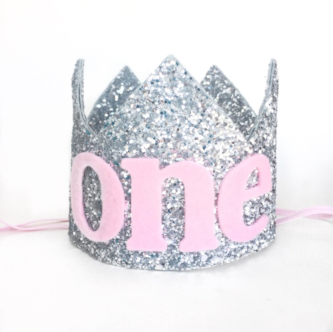 1st Birthday Crown Headband First Birthday Outfit Girl Pink - Etsy