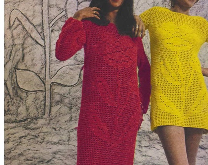 4 CROCHET Patterns Vintage 70s Crochet TOP Pattern and Crochet | Etsy