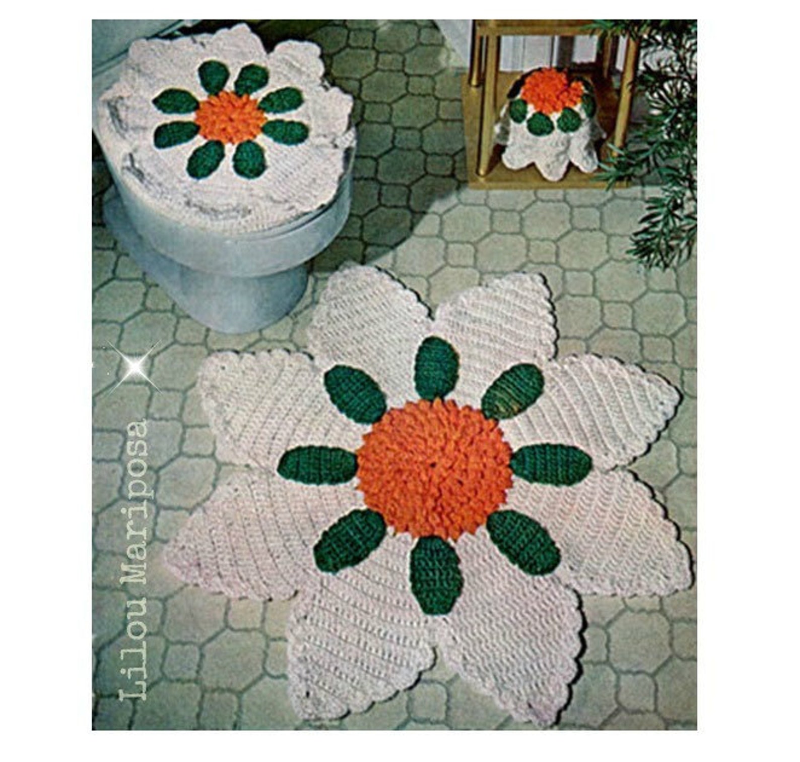 Crochet Pattern Crochet RUG Pattern Bathroom Set Toilet Cover - Etsy