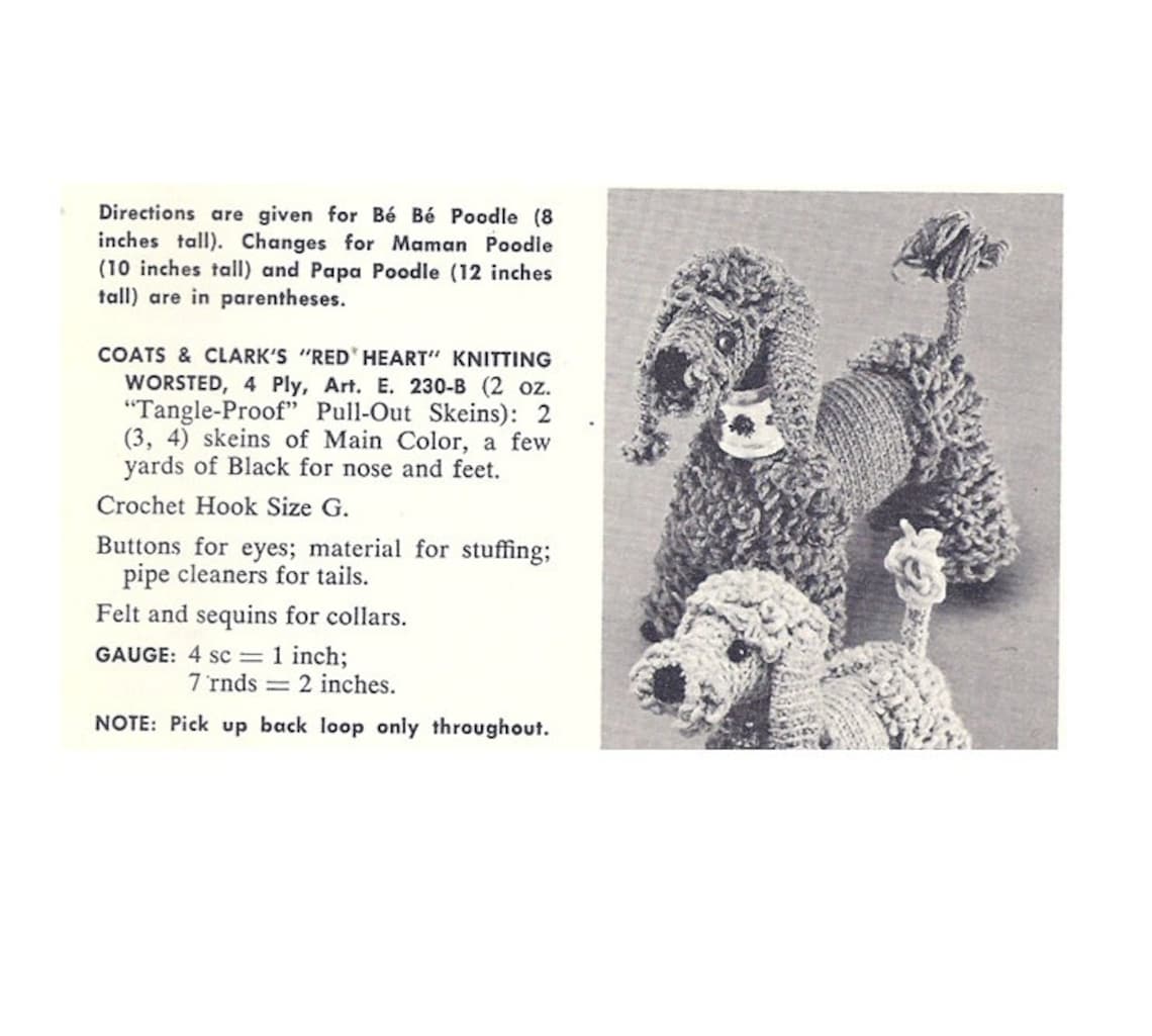 Crochet Poodle Pattern Crochet Dog Crochet Stuffed Animal - Etsy