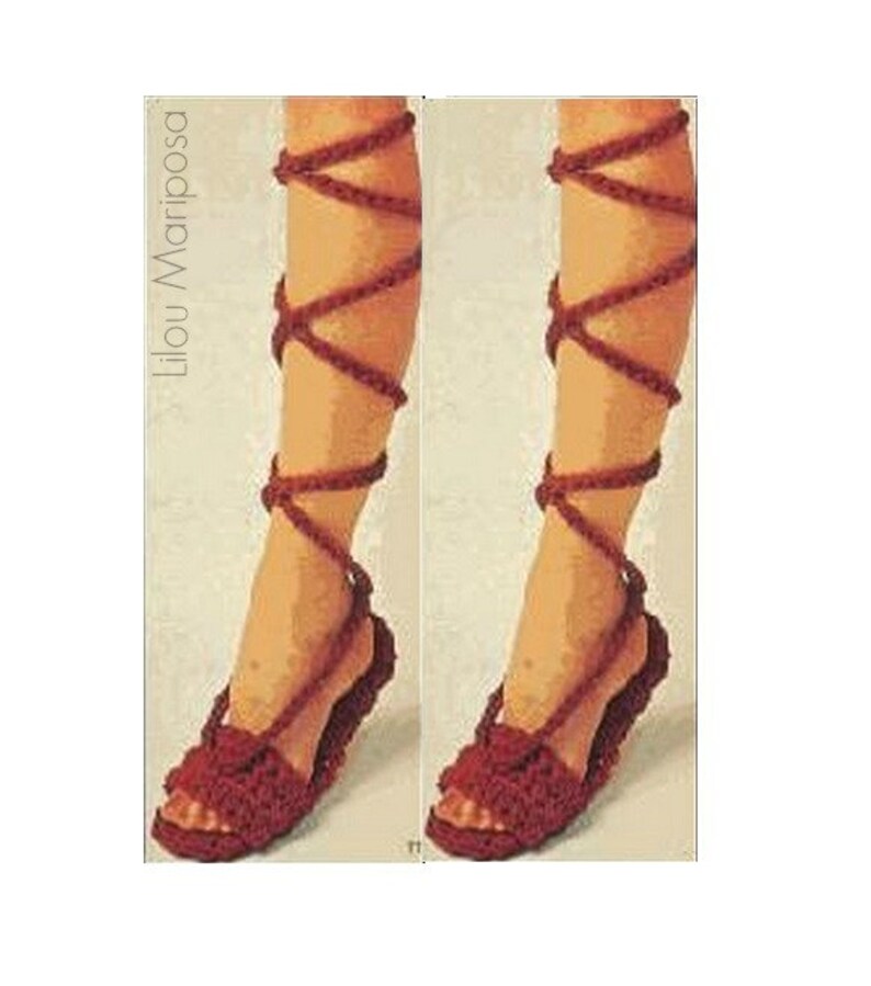 Crochet Gladiator Sandals Pattern Crochet Slippers Pattern Crochet ...