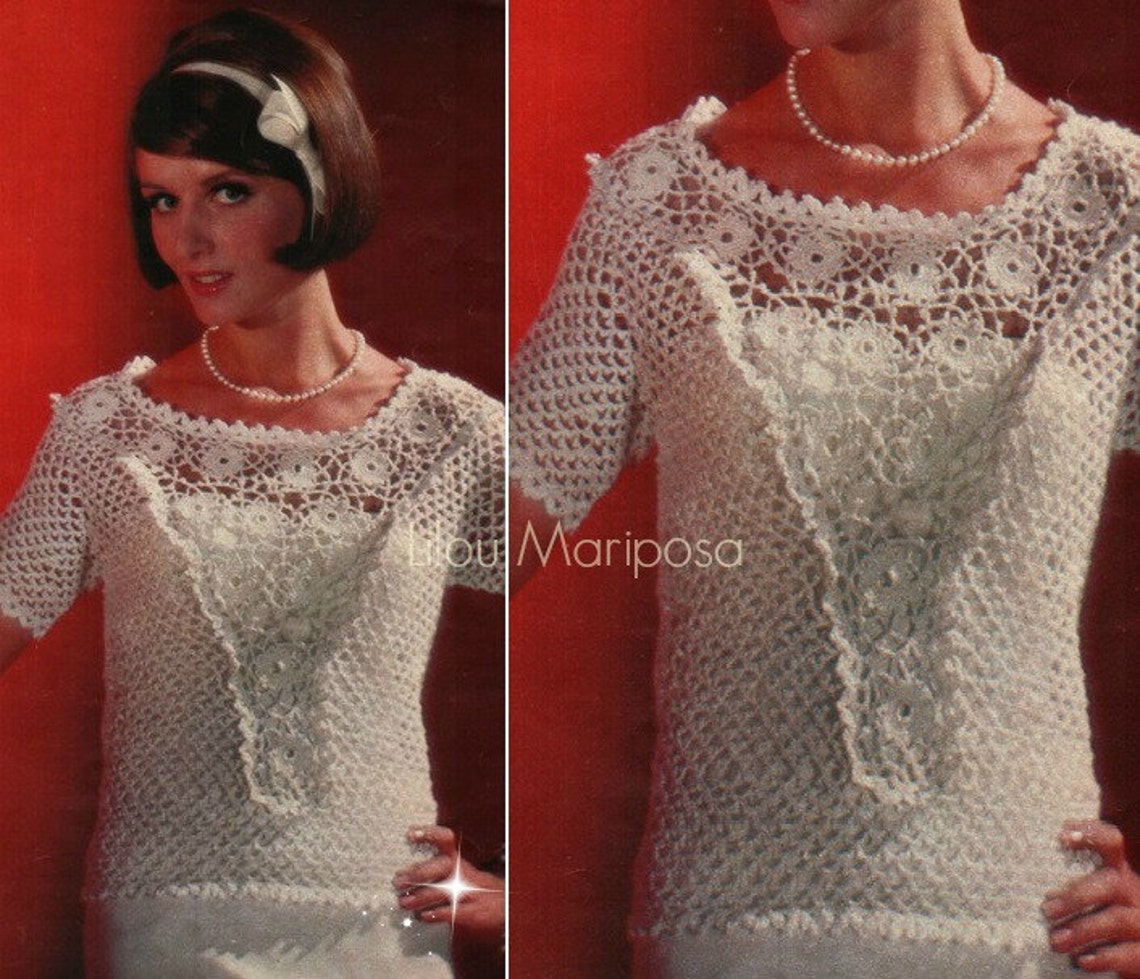 Crochet Top Pattern Crochet Blouse Pattern Crochet Lace Top - Etsy