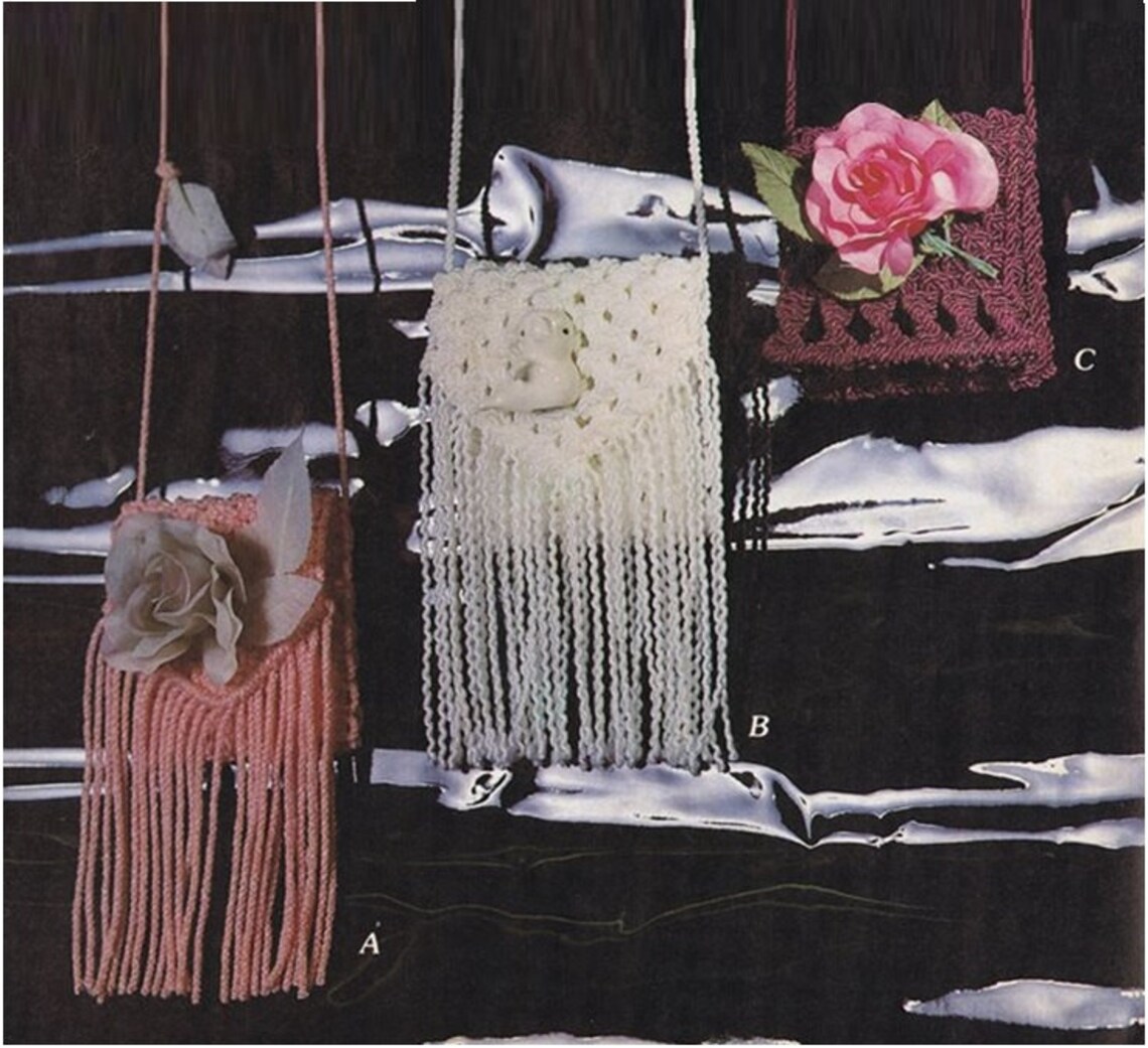 MACRAME Handbag PATTERN Macrame Bag Pattern Vintage 70s | Etsy