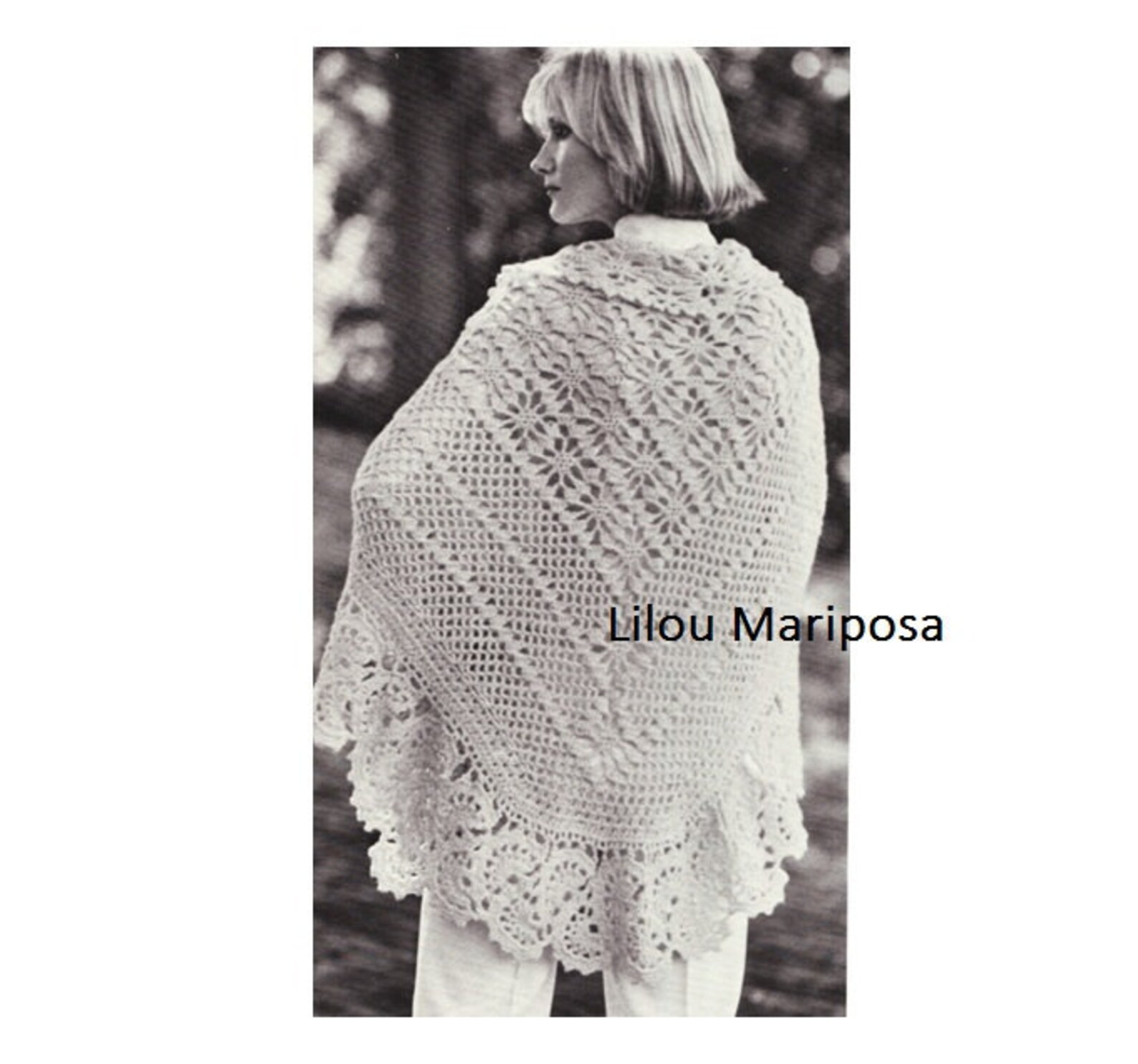 Crochet SHAWL Pattern Vintage 70s Crochet Wrap Pattern Crochet - Etsy