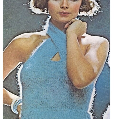 Top Pattern Vintage 70s Halter Pattern Midriff Top Pattern - Etsy