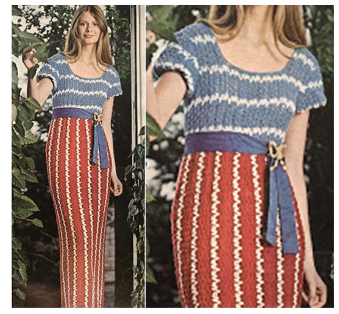 Crochet Pattern Vintage 70s Crochet Dress Pattern-crochet Maxi | Etsy