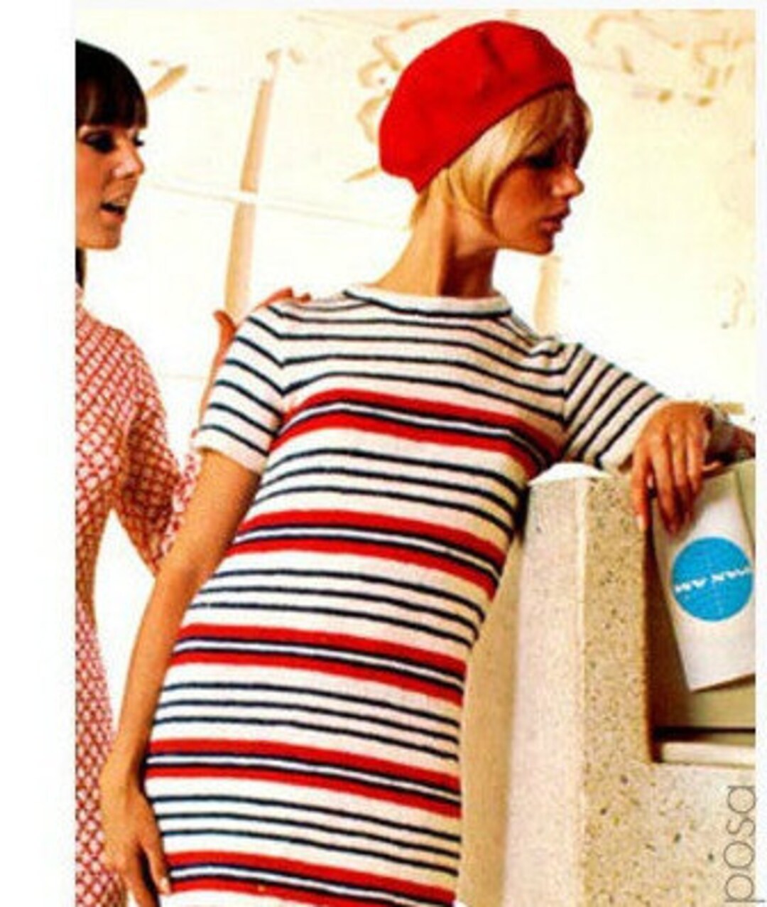 DRESS Pattern Vintage 60s Mod Cloth Dress Pattern Knitting Pattern ...