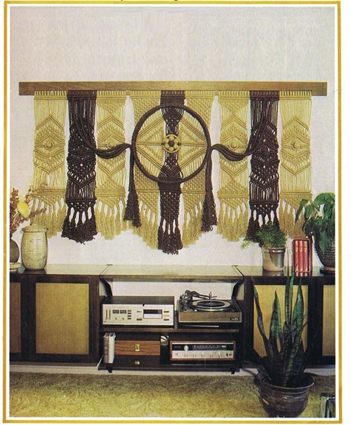 Macrame Pattern Vintage 70s Vintage Handmade Macrame Wall | Etsy