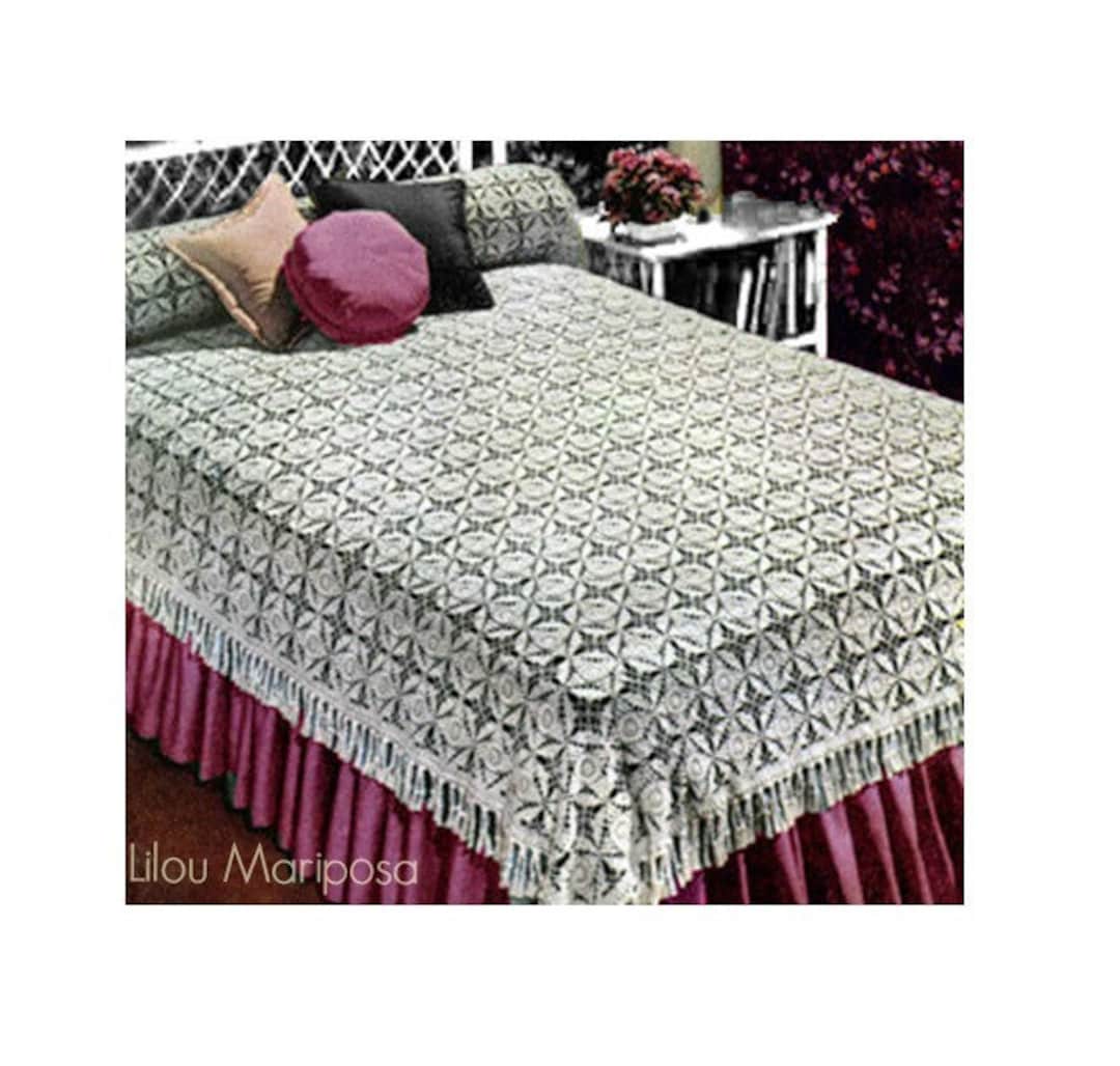 Crochet BEDSPREAD Pattern Vintage Crochet Bedding Pattern Crochet ...