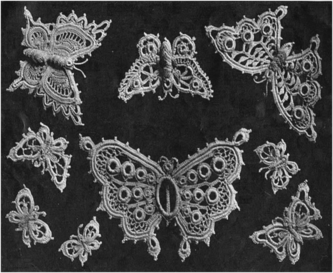 Crochet Butterfly Pattern Vintage Year 1913 Ornament Crochet ...