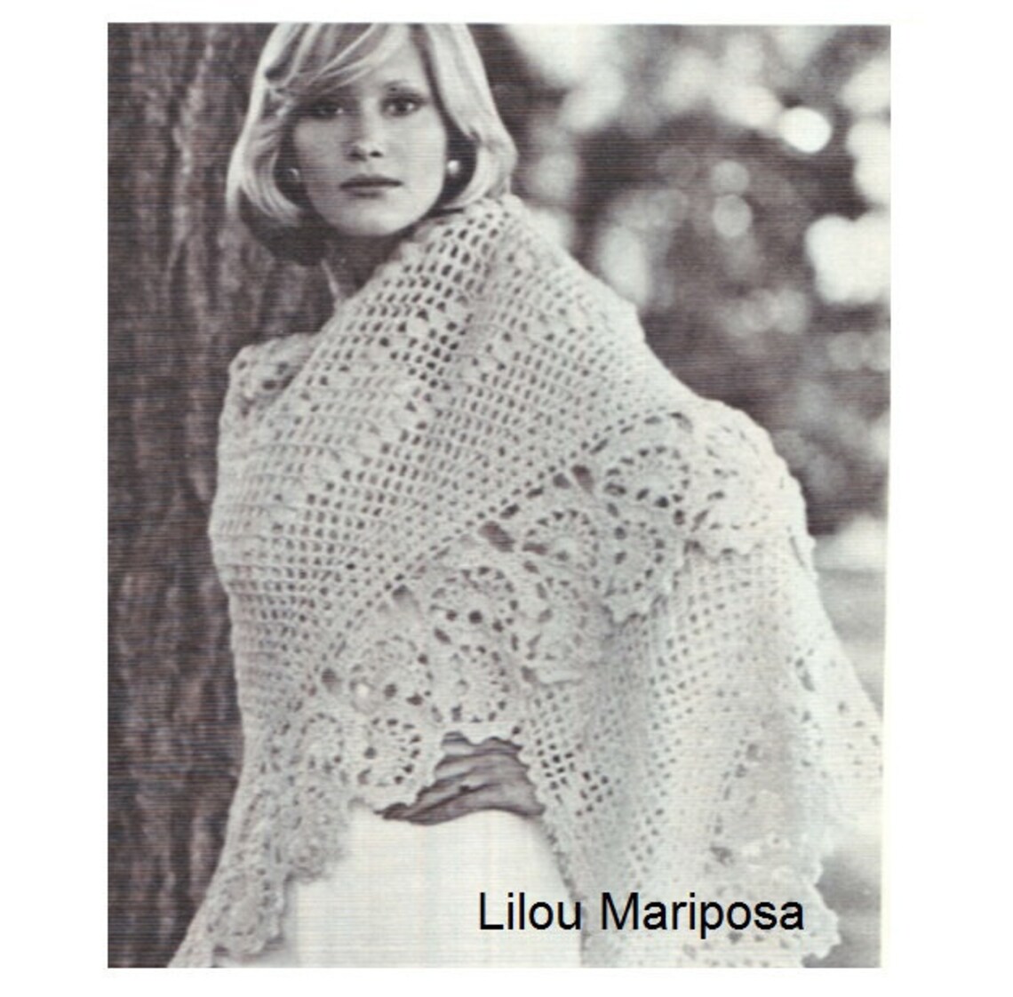 Crochet SHAWL Pattern Vintage 70s Crochet Wrap Pattern Crochet - Etsy