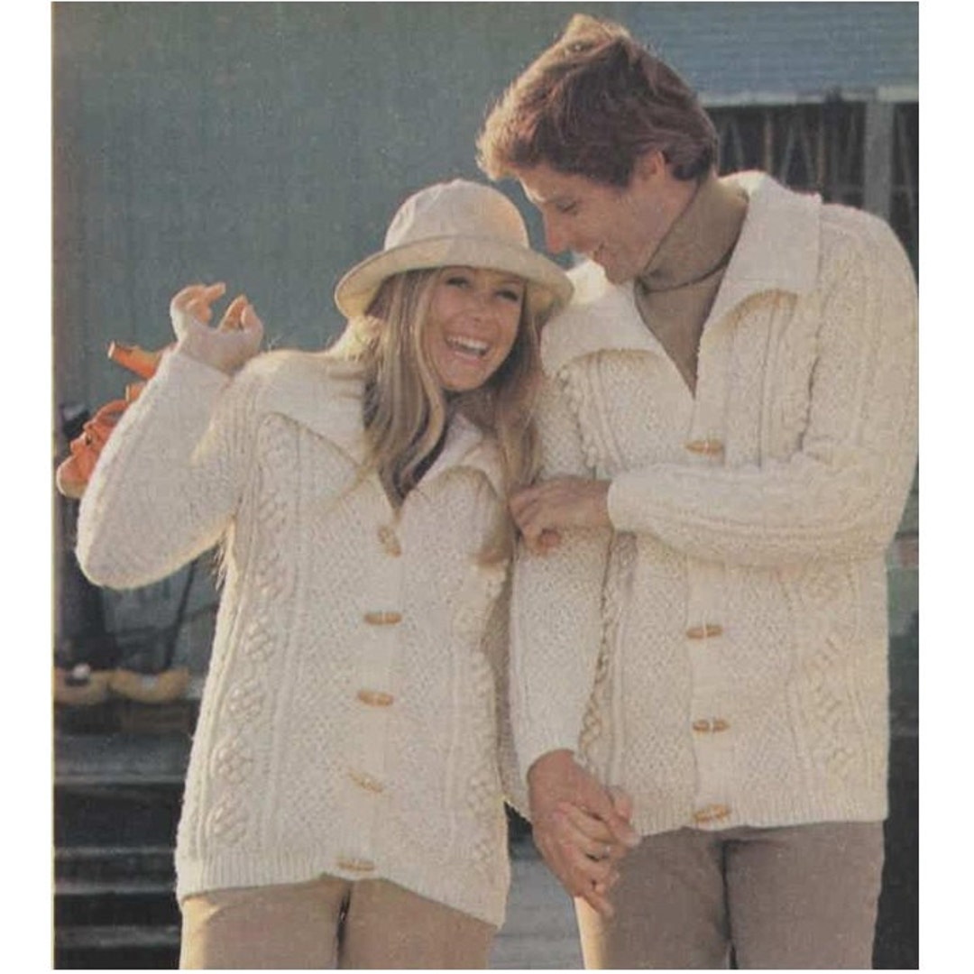 Knitting SWEATER Patterns Vintage 70s Knit Cardigan Pattern - Etsy