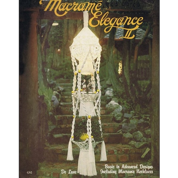 70s Macrame Plant Hanger Patterns - Etsy