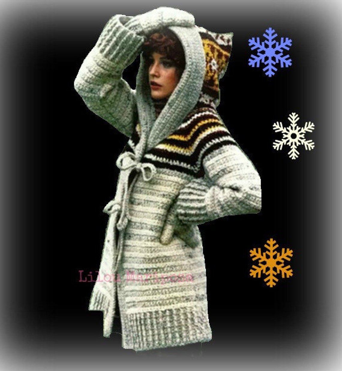 CROCHET Hooded Sweater PATTERN Crochet Mittens Set Pattern - Etsy