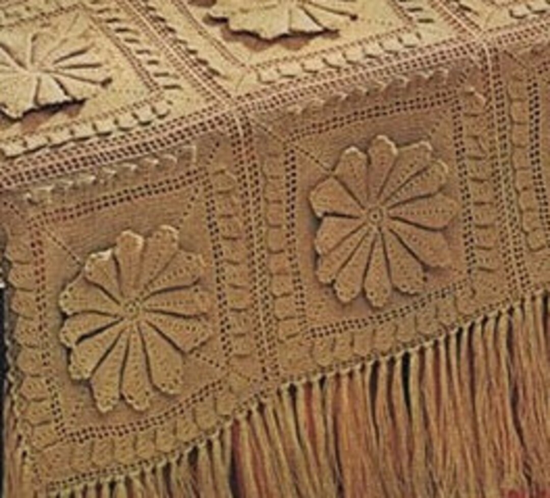 Crochet BEDSPREAD Pattern Vintage Crochet Bedding Pattern Crochet Motif ...