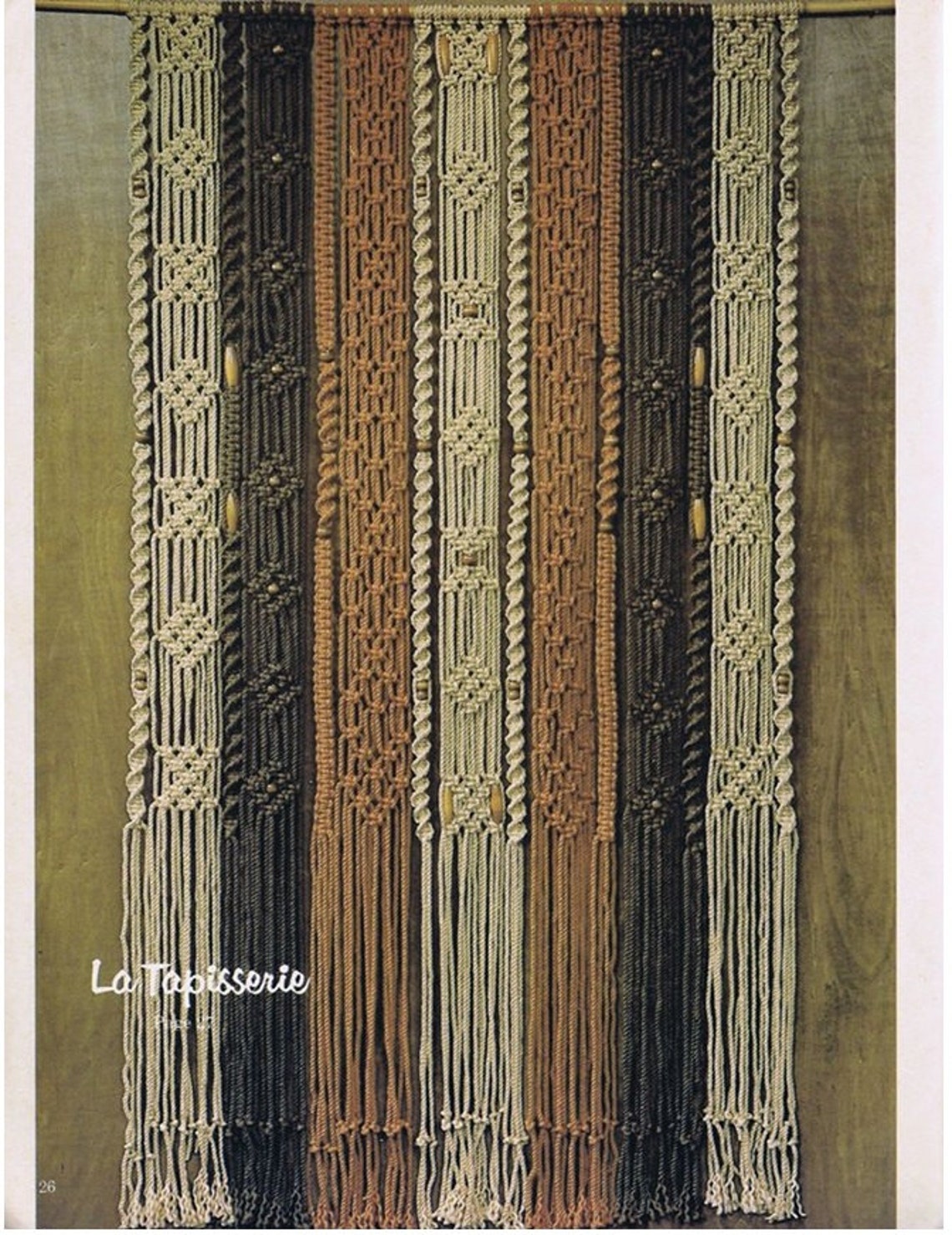 Macrame Pattern Vintage 70s Vintage Handmade Macrame Wall - Etsy UK