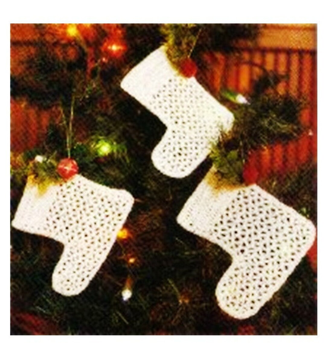 Crochet Stocking Ornament Pattern Crochet Stocking Pattern Crochet ...