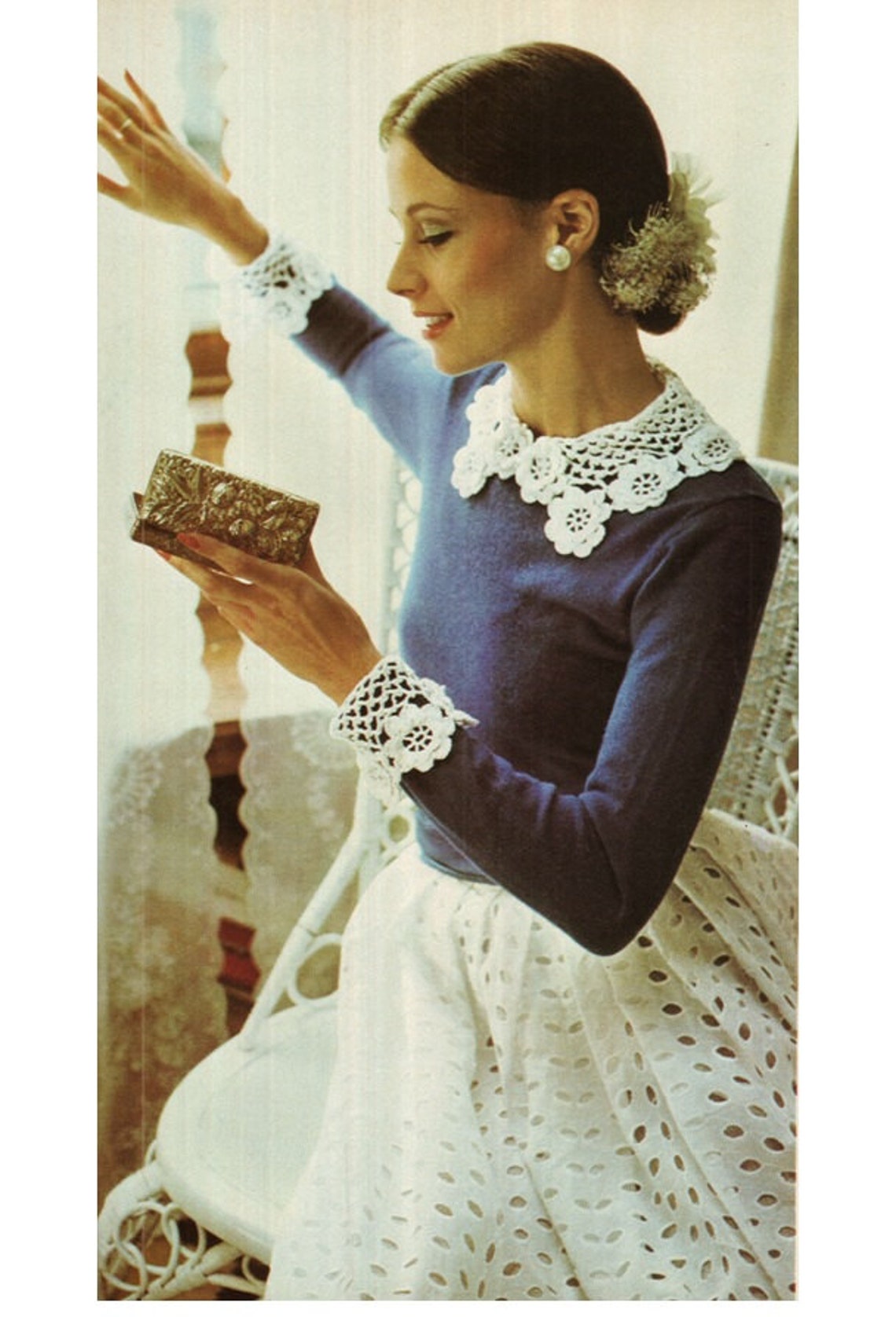 Crochet Collar Pattern Vintage 70s Crochet Neckline Collar - Etsy