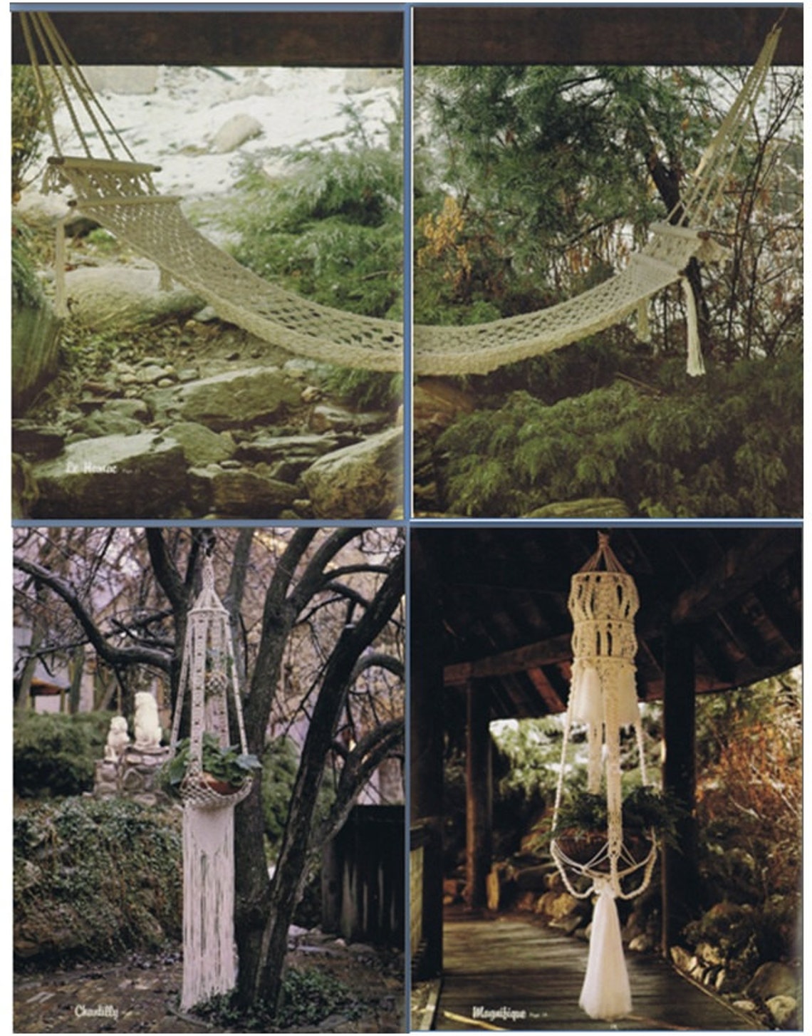 28 MACRAME PATTERNS Macrame Leaflet Vintage 70s Macrame OWL Plant ...