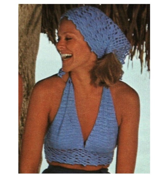 Crochet TOP Pattern Vintage 70s Crochet Halter Top Pattern Crochet TOP Pattern Vintage 70s Crochet Halter Top Pattern