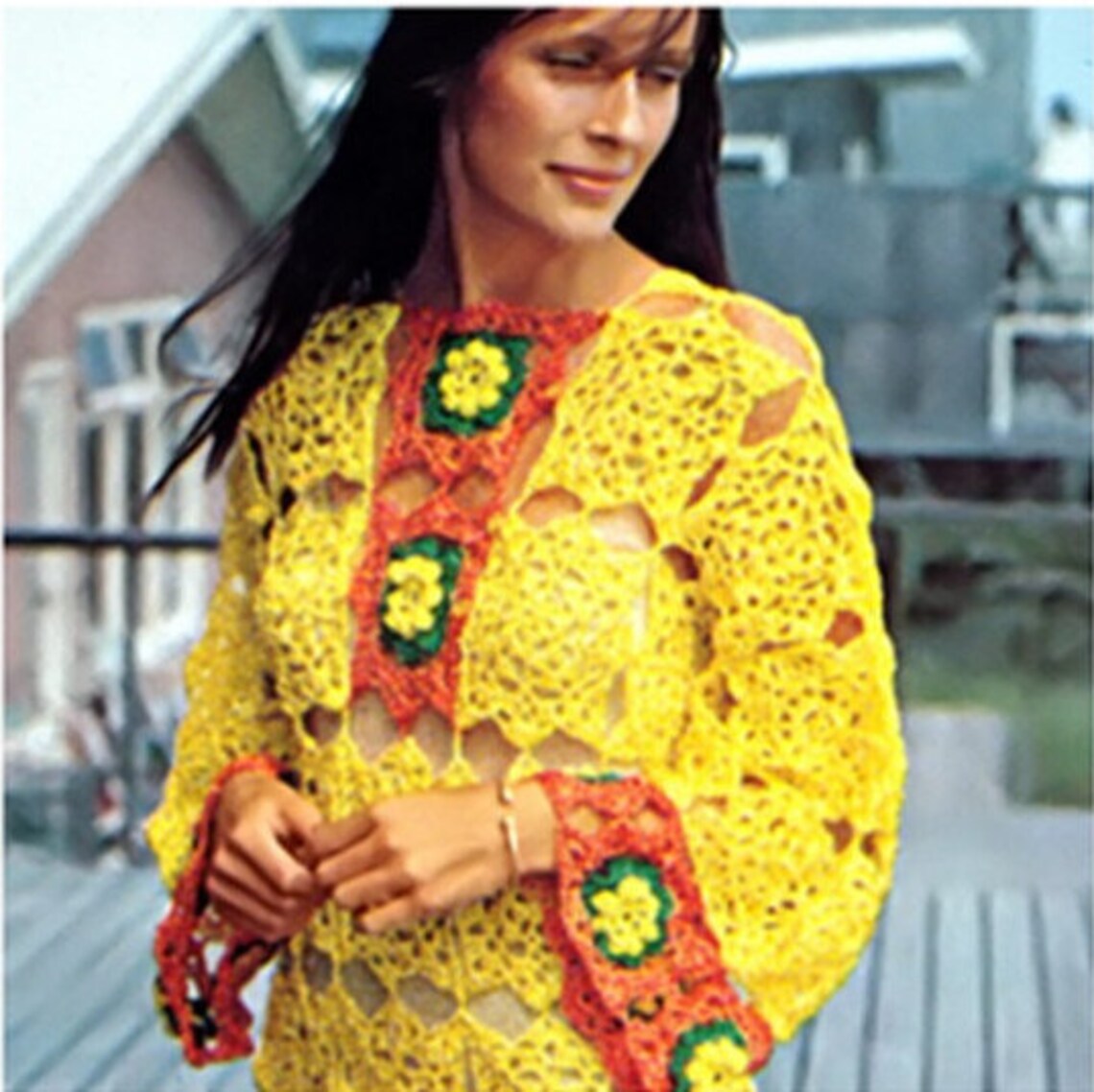 Crochet DRESS Pattern Vintage 70s Crochet Maxi Dress Pattern | Etsy