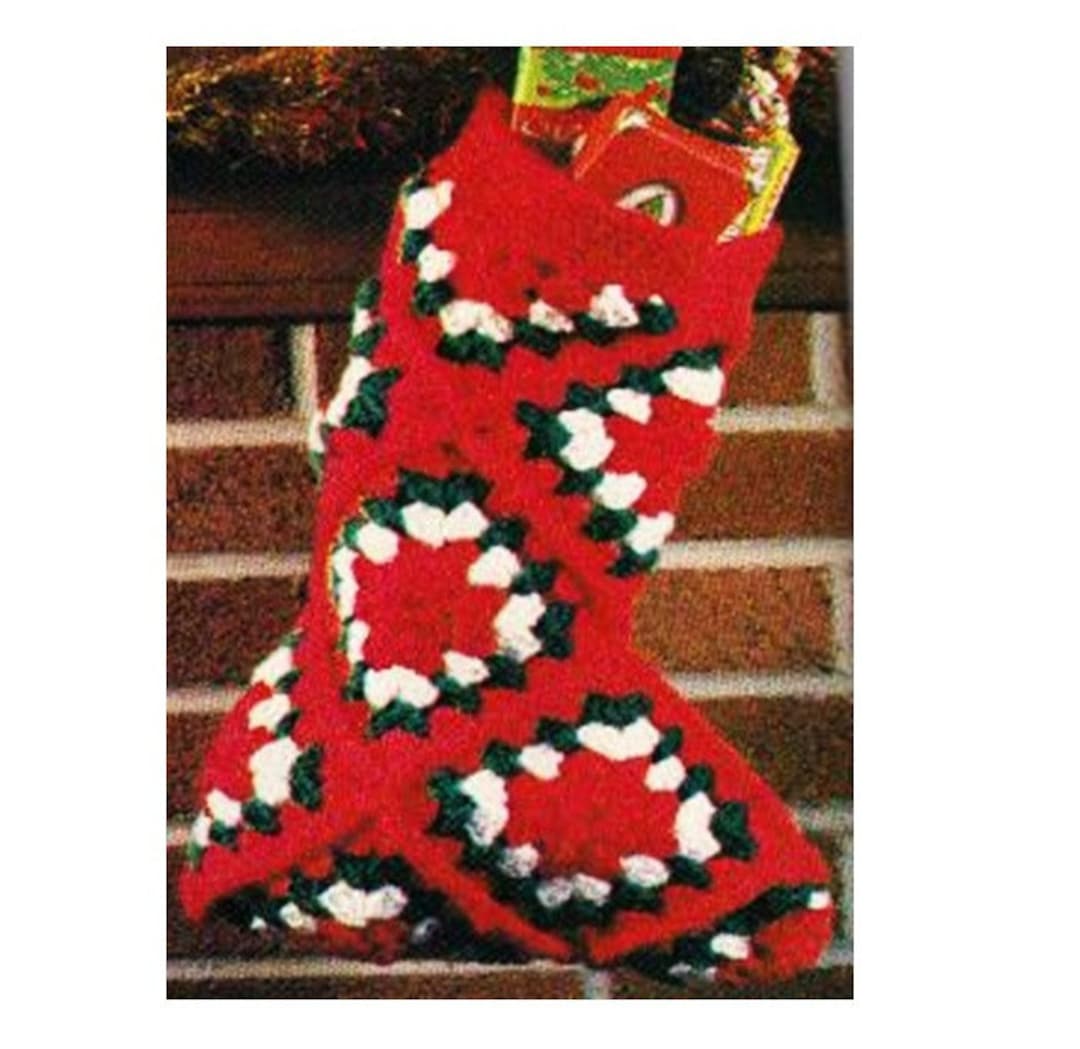 CROCHET STOCKING PATTERN Crochet Granny Stocking Pattern Crochet Granny ...
