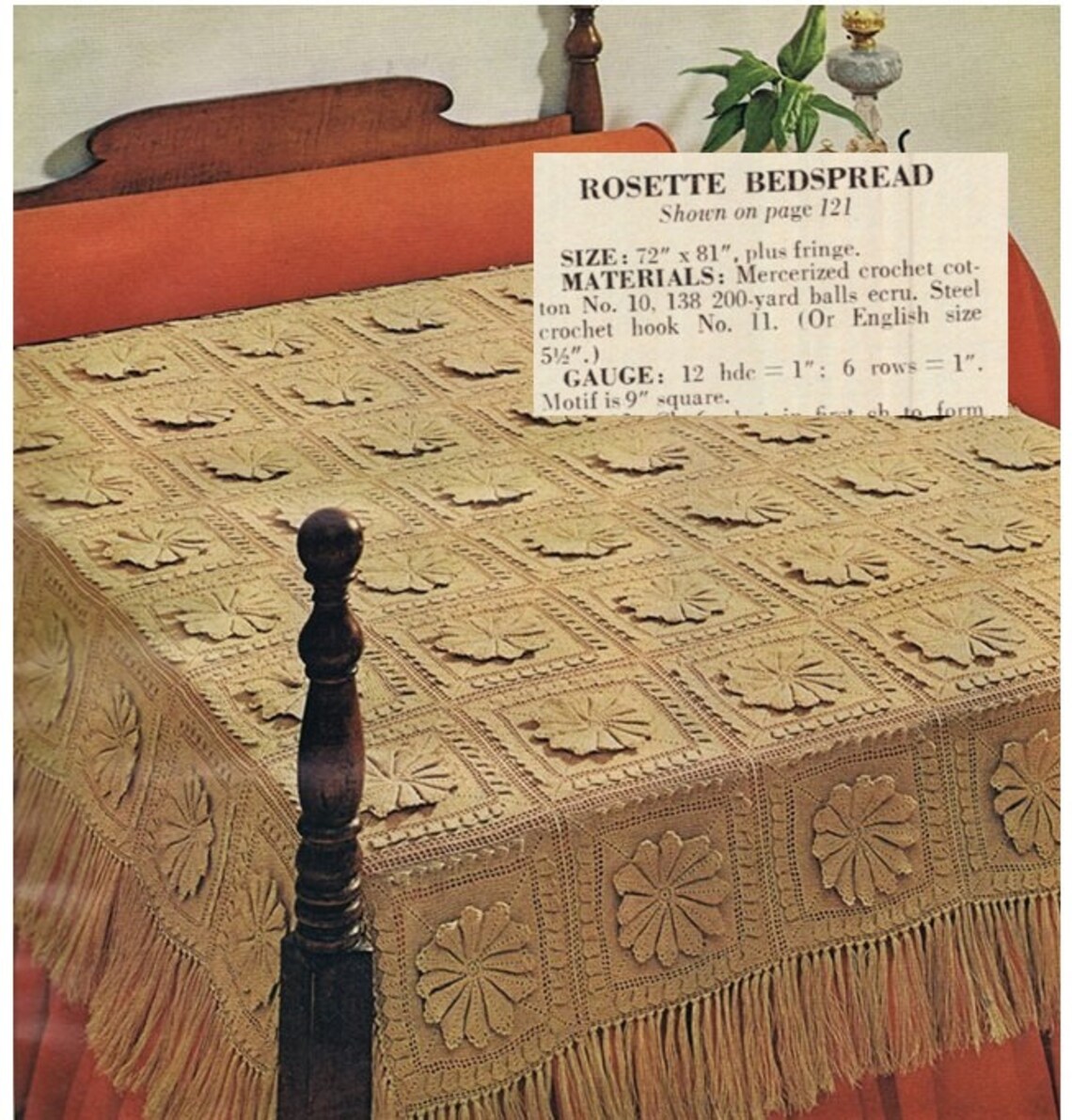 Crochet BEDSPREAD Pattern Vintage Crochet Bedding Pattern - Etsy