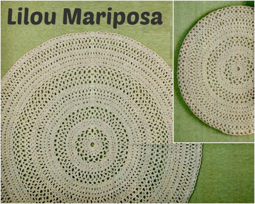 Crochet Pattern Vintage 70s Crochet Rug Pattern Crochet Table Top ...