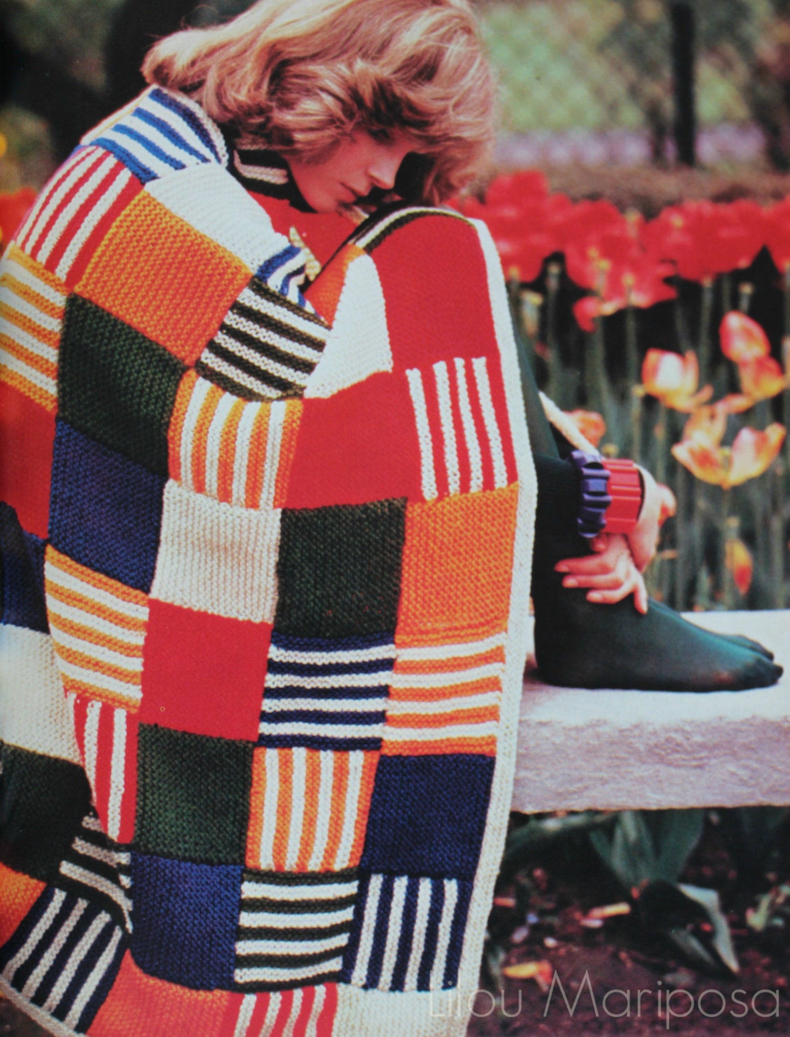 Knitting BLANKET Pattern Vintage 70s Blanket Pattern Bedspread Pattern ...