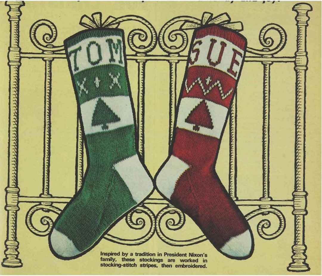 Christmas Stocking Pattern Vintage Pattern KNITTING PATTERN - Etsy