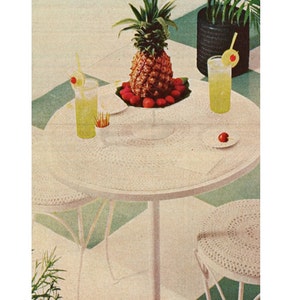 Crochet Pattern Vintage 70s Crochet Rug Pattern Crochet Table Top ...