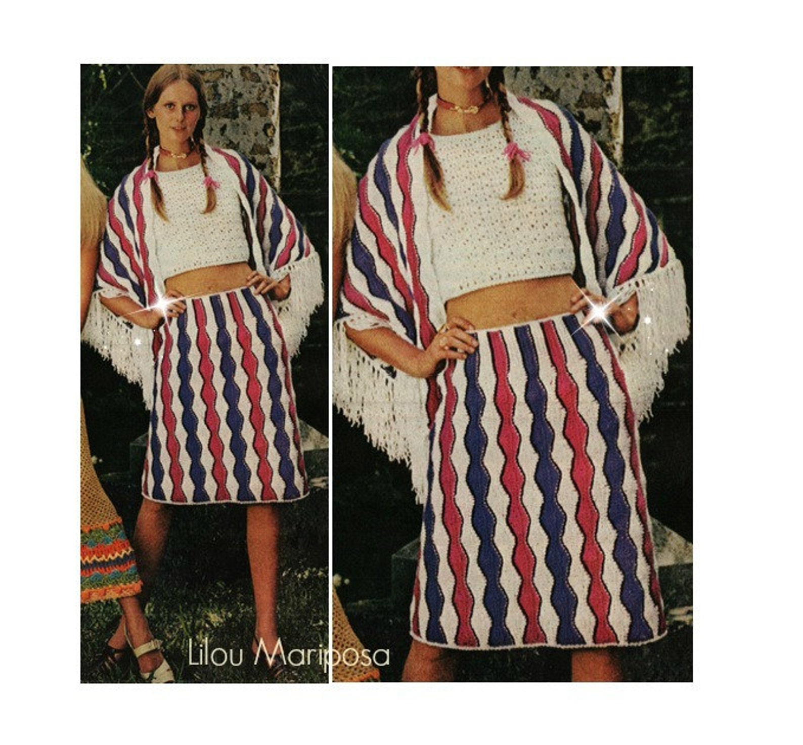 Crochet TOP Pattern Vintage 70s Crochet PONCHO Pattern Crochet - Etsy