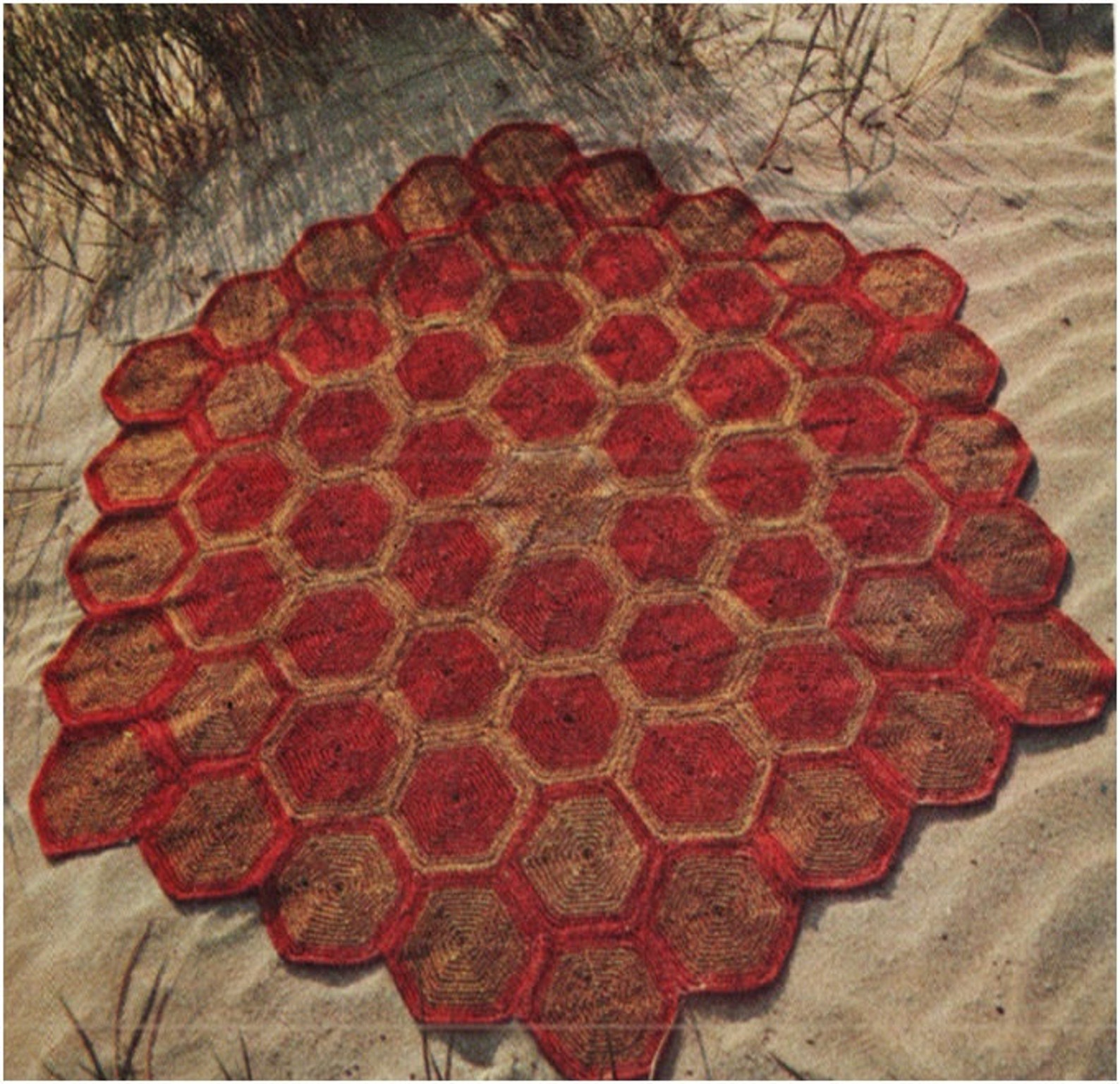 Crochet Rug Pattern Vintage 70s Crochet Motif Hexagonal Rug - Etsy