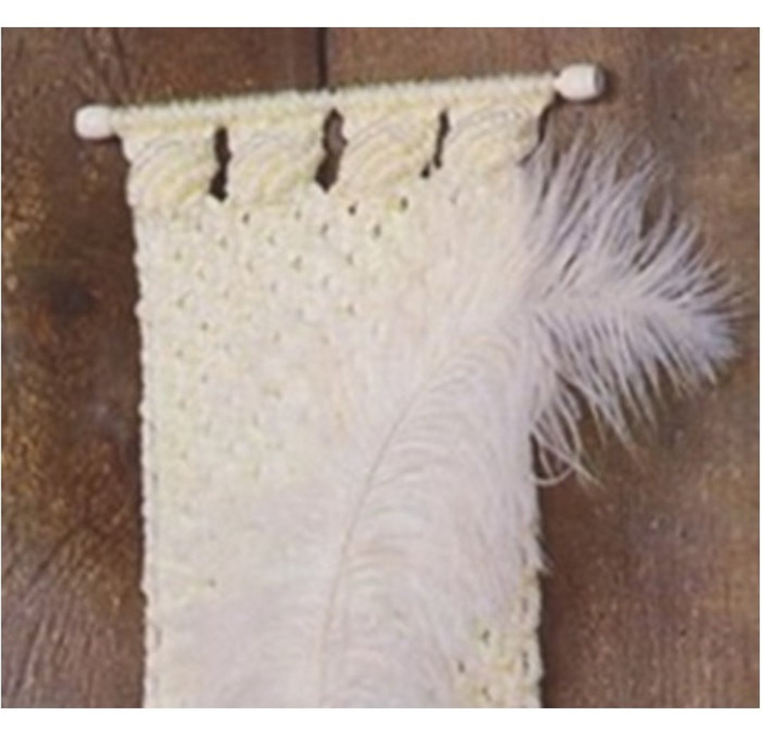 Macrame Pattern Vintage 70s Vintage Handmade Macrame Wall Hanging Home ...