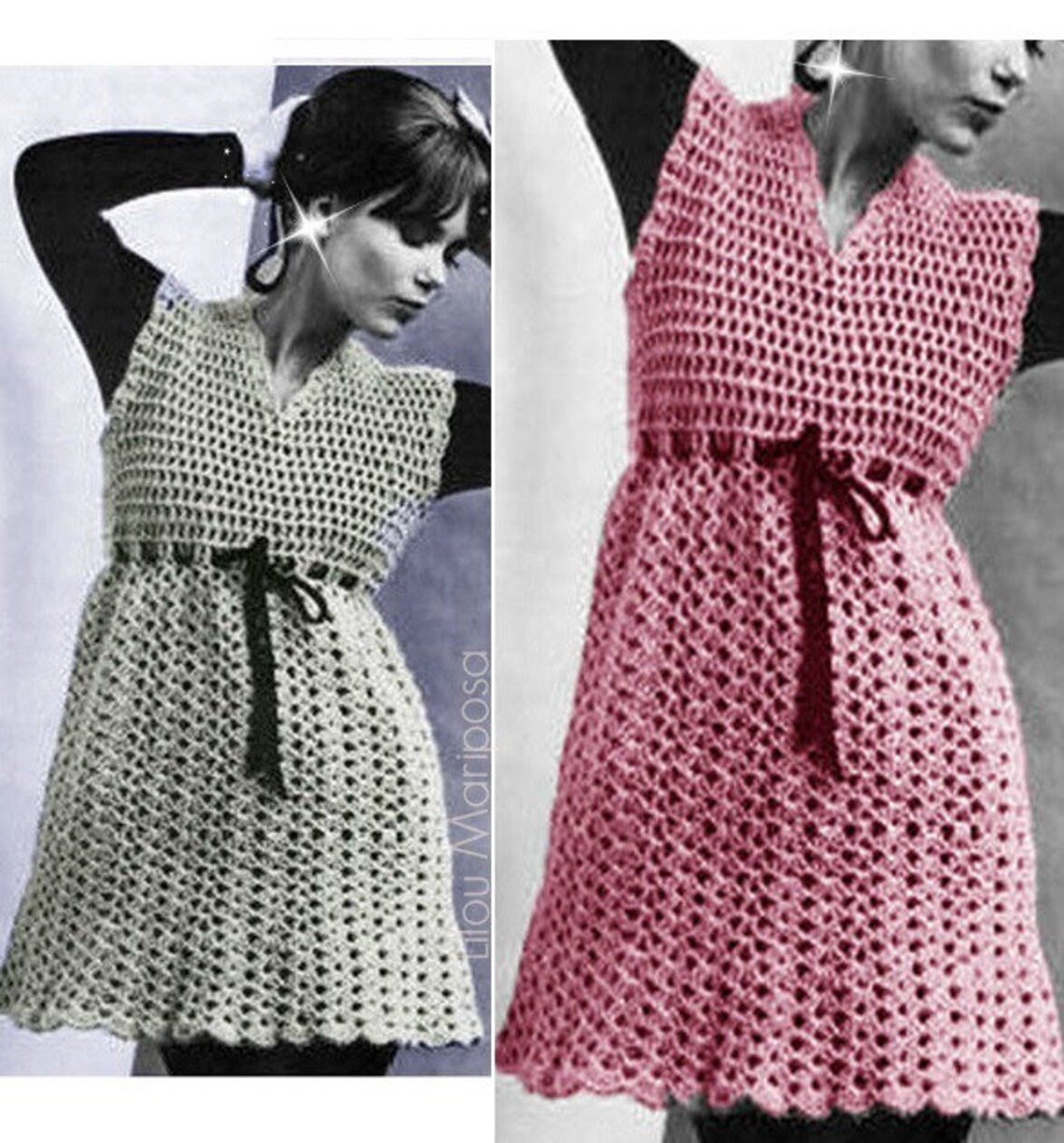 Crochet Dress Pattern Crochet Drawstring Dress Pattern Crochet - Etsy
