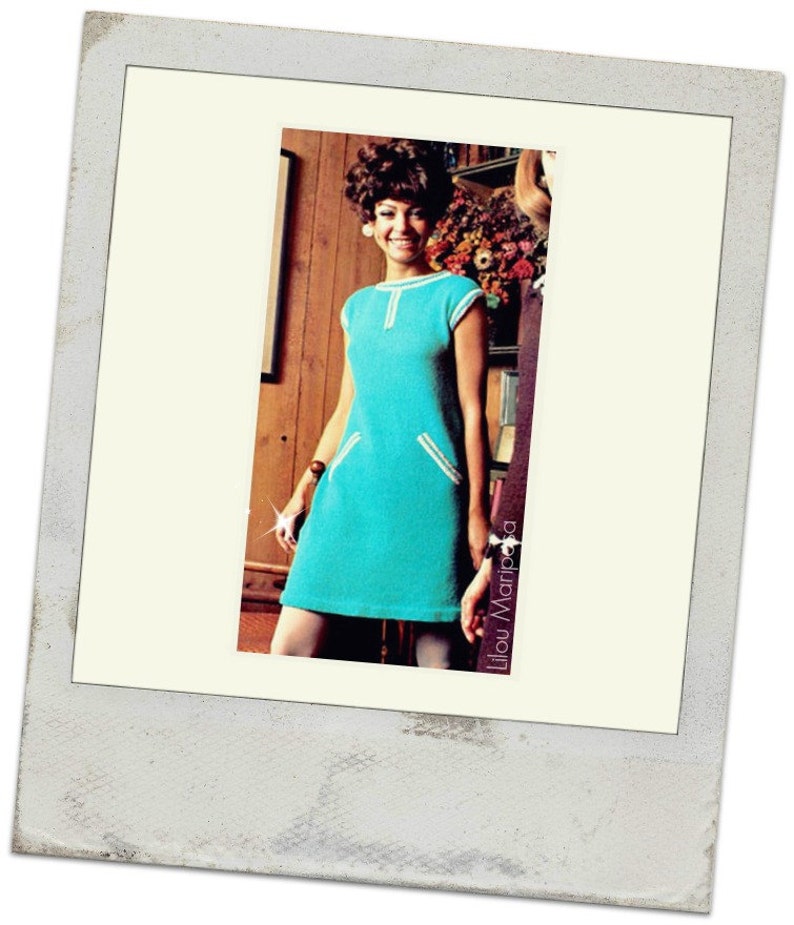 DRESS Pattern Vintage 60s Mod Cloth Dress Pattern Knitting - Etsy