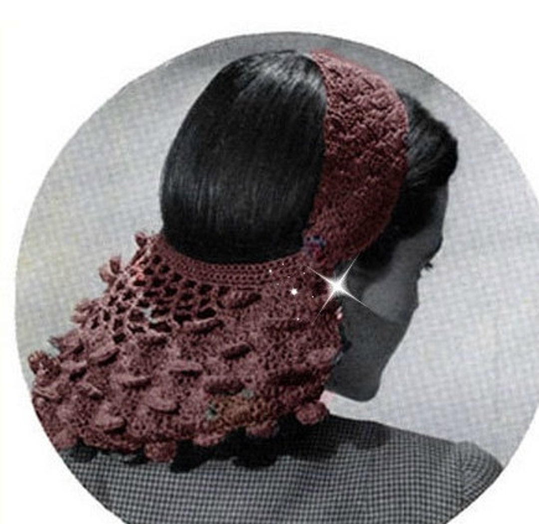 Crochet Snood Pattern Crochet Hair Net Pattern Vintage 40s Crochet ...