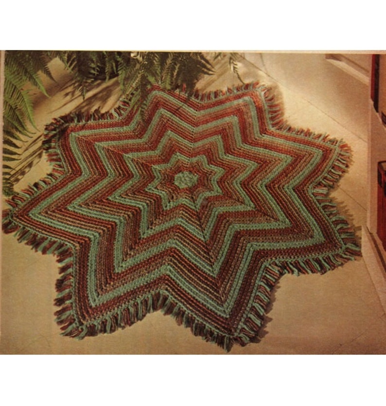 CROCHET RUG PATTERN Vintage 70s Crochet Floor Mat Pattern - Etsy