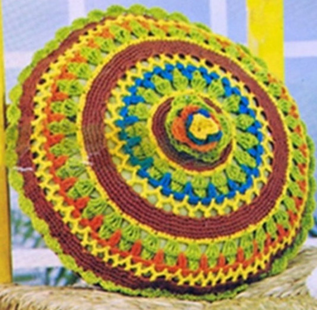 Crochet PILLOWCASE Pattern Vintage 70s Crochet Pillow Pattern Crochet ...