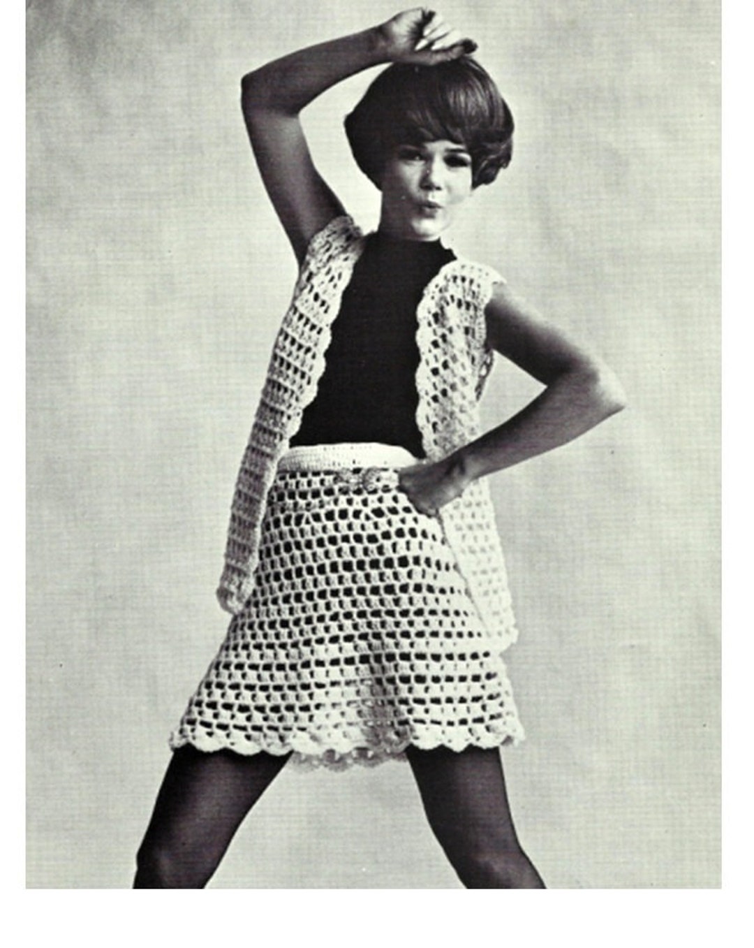 Crochet Pattern Vintage 60s Gypsy Crochet Vest Pattern & Crochet Go Go ...