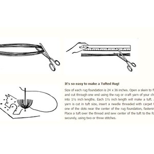 Vintage Tuft Pattern -monarch Tufted Mat Rug-floor Rug-boho Bohemian ...