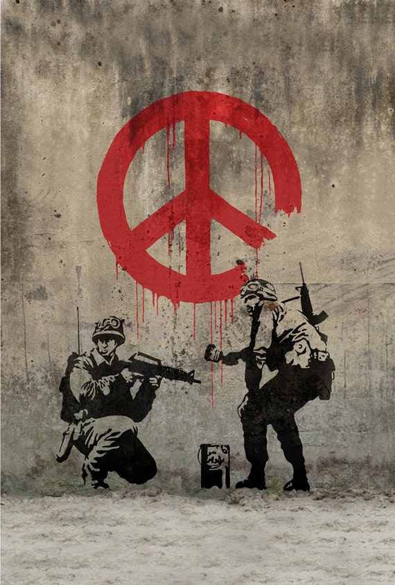 Banksy Street Art Soldier