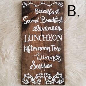 Hobbit Meals Sign From Lord of the Rings - Etsy