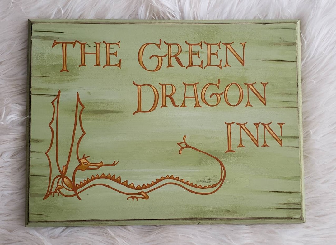 The Green Dragon Inn Pub Sign - Etsy