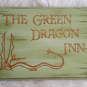 The Green Dragon Inn Pub Sign - Etsy