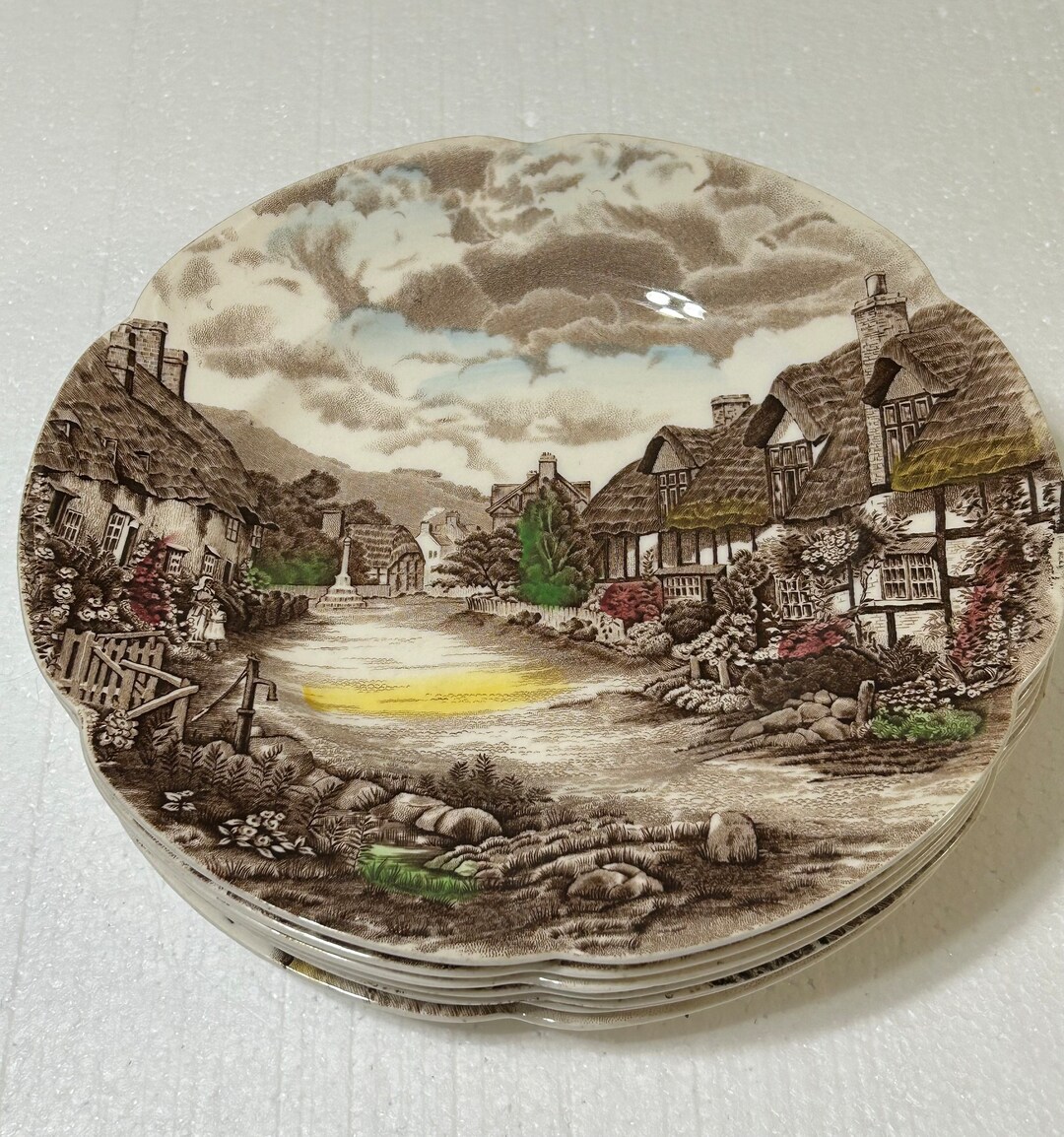 Vintage Johnson Bros Olde English Country Side 10” Plates - Set of 7 - Etsy