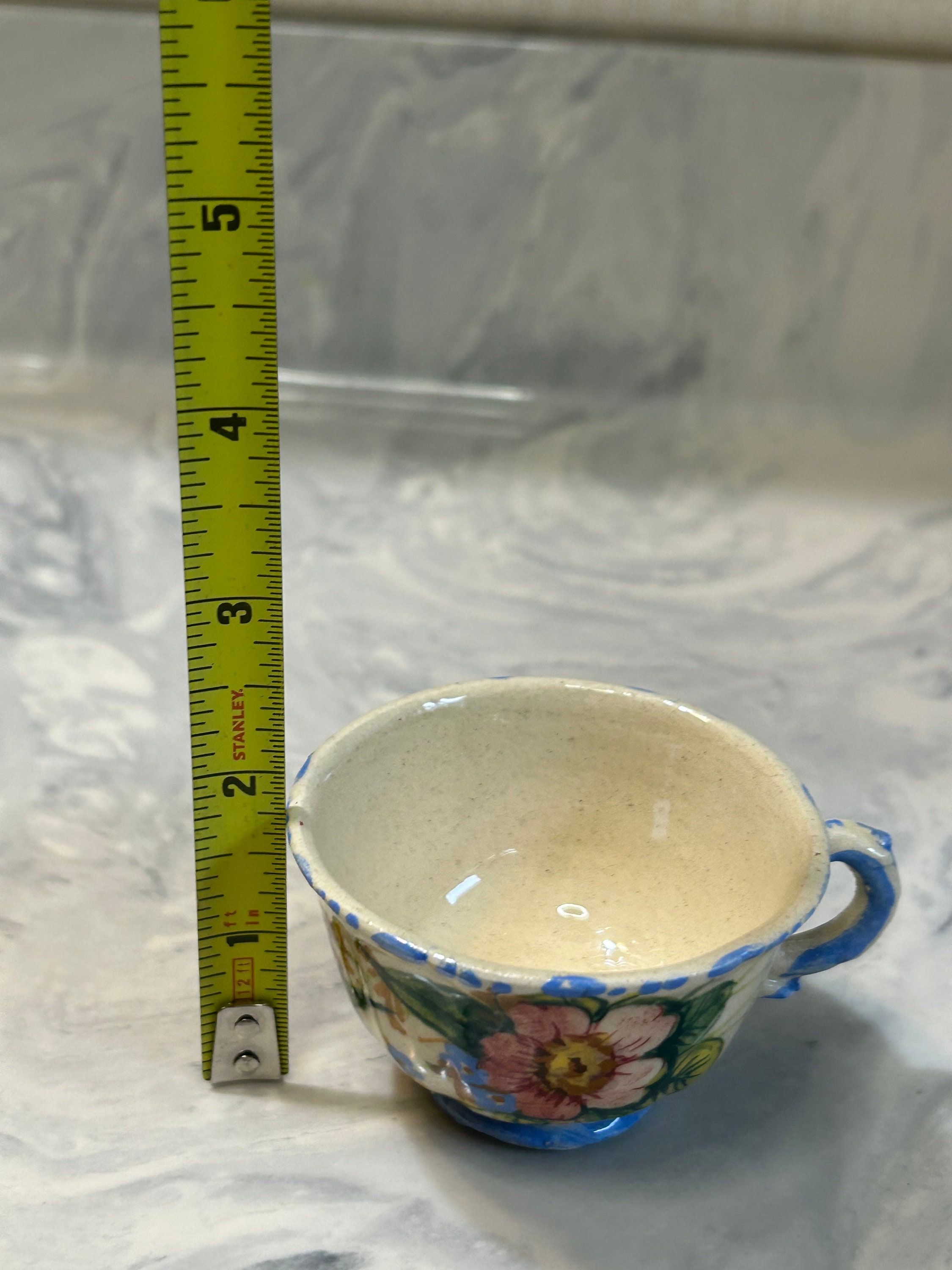 Vintage Made in Italy Hand Made Set of 4 Tea Cups - Etsy